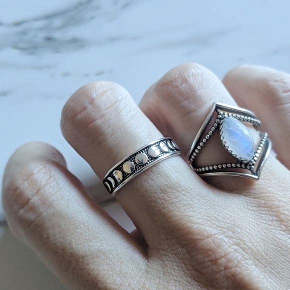 Jewelry | Moonphase Sterling Silver Boho Ring | Poshmark